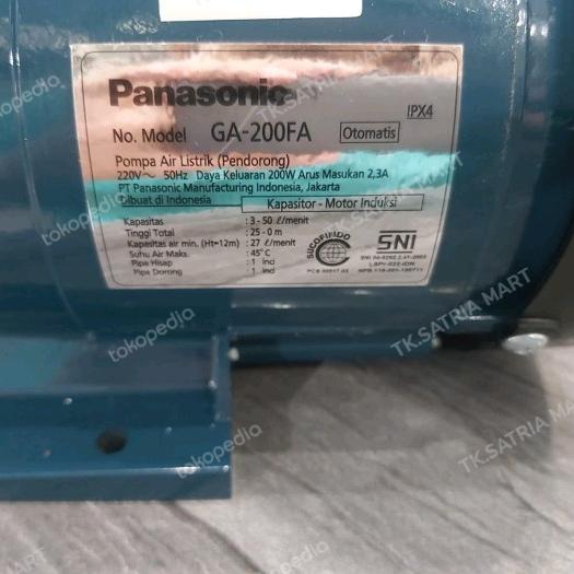 Jual PANASONIC GA 200 FA pompa air booster pendorong otomatis 200 watt ...