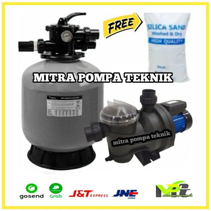 Jual Pompa Kolam Renang 1 HP Paket Pompa Kolam Sand Filter Emaux 16" V 350 - Jakarta Barat ...