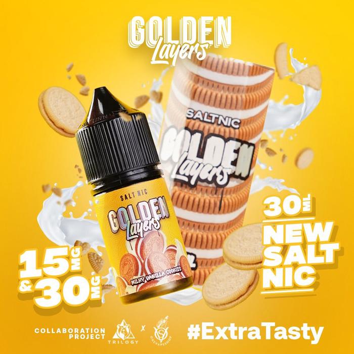 Promo Golden Layers Milky Vanilla Cookies Salt Nic 30ML by Trilogy ...