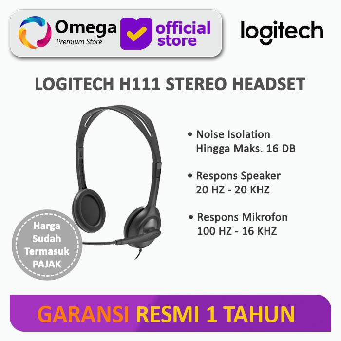 Jual Logitech Headset H111 Grey - Kota Medan - Omega Premium Store ...