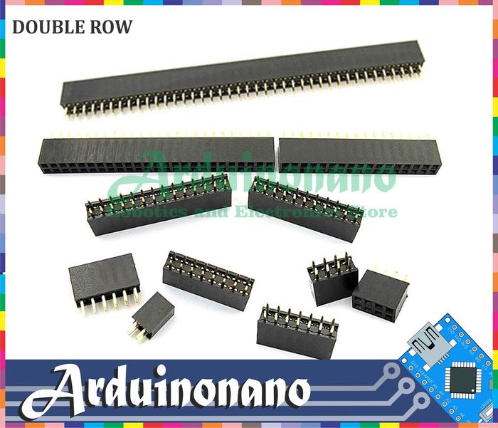 Jual Header Female 2X3 Pin p 6P 2.54mm Double Row Straight Pin 2x3p 2 x ...
