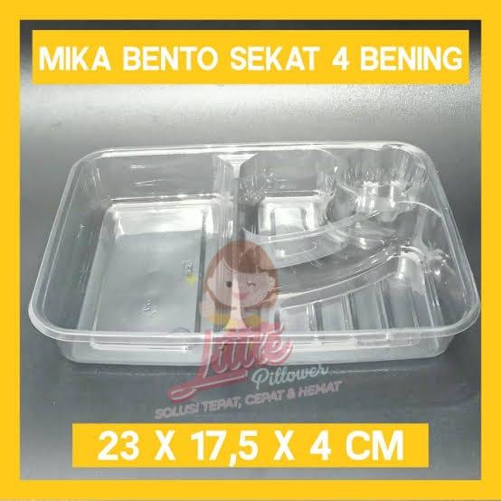Jual (4s ben) Mika Bento Bintang Bening - Tray Bento - Box Bento ...