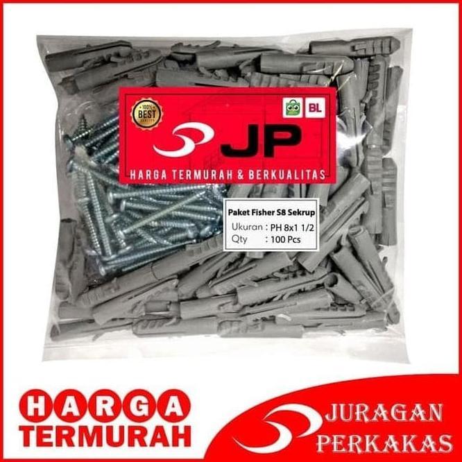 Jual PAKET FISHER S8 + SEKRUP BAUT SKRUP TAPPING PH 8 x 1-1/2 HARGA 100 PCS - Jakarta Timur ...