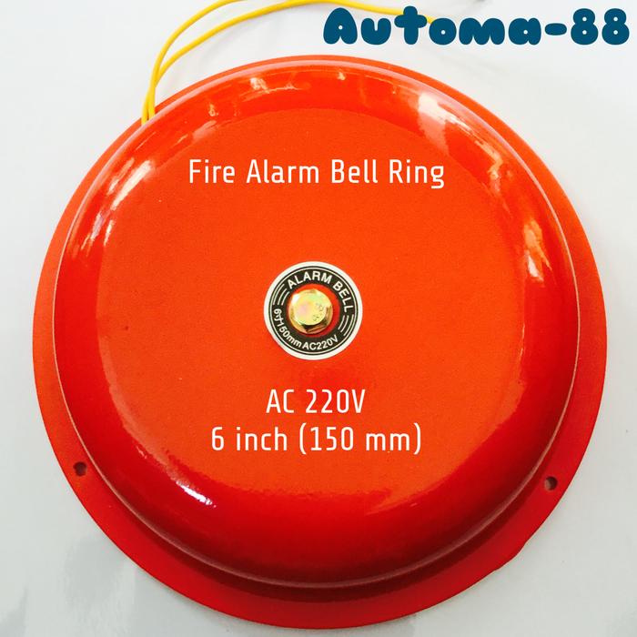 Jual Bel Sirine Fire Alarm Round Bell 6" 150 mm 6 inch AC 220V / DC 24V ...