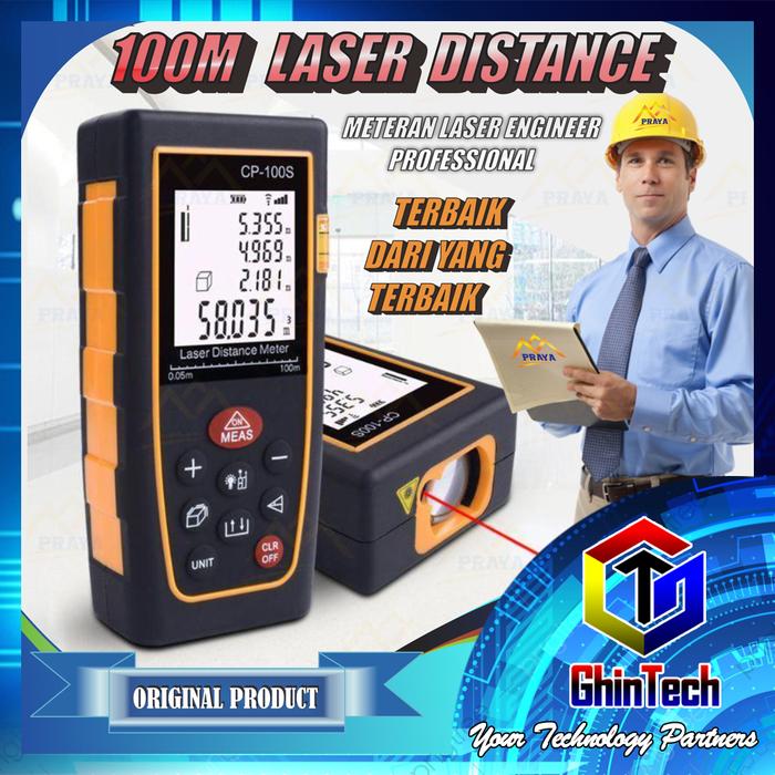 Jual Meteran Laser Digital / Alat Ukur Jarak Digital 100M CP-100S - Kab ...