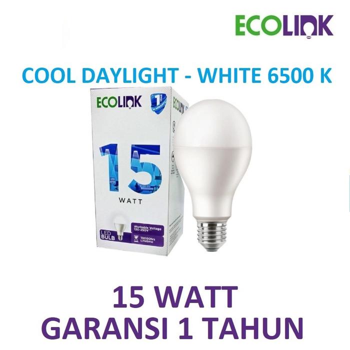 Promo ECOLINK Lampu LED 15W Bulb Bohlam 15 w watt 15watt putih white ...