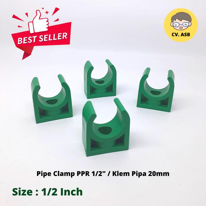 Jual Klem Pipa 1/2" PPR Pipe Clamp 20mm 1/2" PPR Clem Pipa PPR 1/2 ...