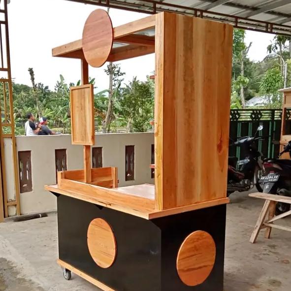 Jual gerobak booth stand rombong kayu mahoni - Kab. Klaten ...