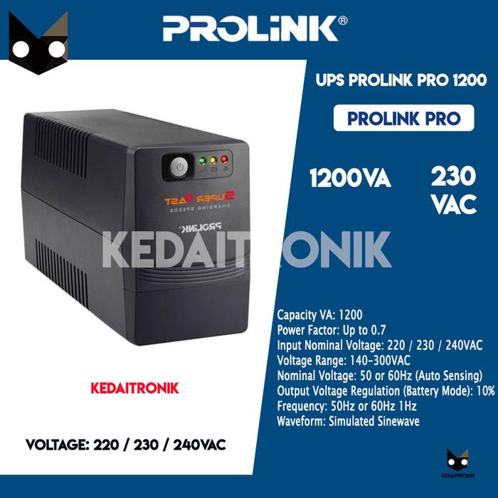 Jual UPS Prolink Pro 1200 1200 VA Pro1200 ORIGINAL - Kota Surabaya - Kedaitronik | Tokopedia
