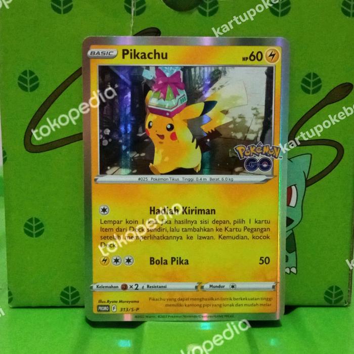 Jual Pikachu Promo Pokemon GO Foil 313/S-P kartu pokemon TCG Indonesia - Kota Bekasi ...