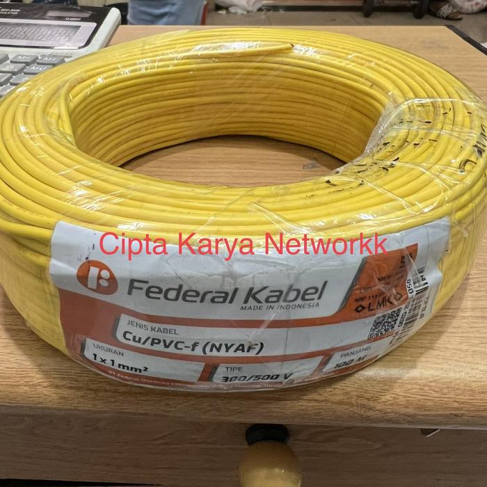Jual Kabel federal Nyaf 1mm Serabut 100m / Nyaf 1 mm AF 1mm Federal - Jakarta Pusat - Cipta ...