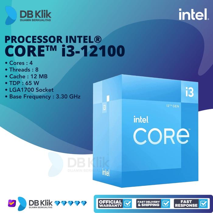 Processor INTEL Core i3-12100 Box 3.3GHz LGA1700 - Intel I3 12100 Box