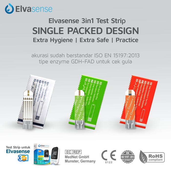 Jual Elvasense By Kalbe- Strip Refill Gula Darah Single Pack Elvasense ...