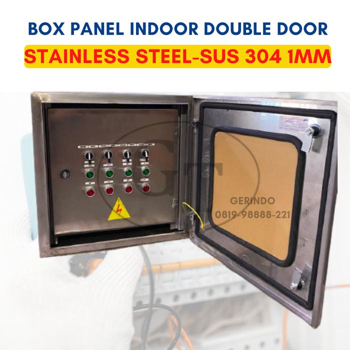 Jual Box Panel Listrik Indoor Double Door 800x600x200mm SUS304 1mm DOFF ...