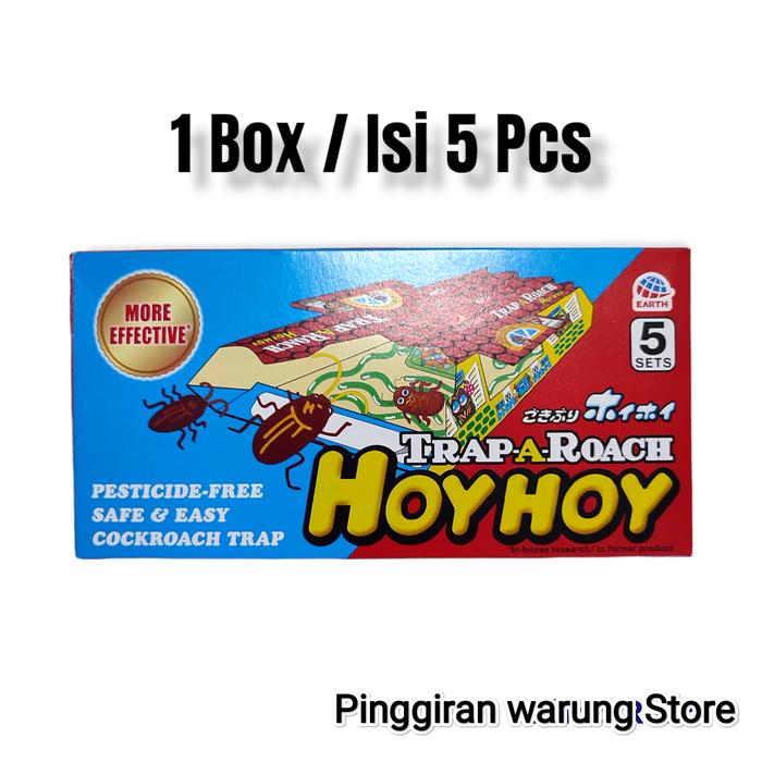 Jual hoy hoy perangkap kecoa 1 lembar/pcs original japan - 1 Box isi 5 ...