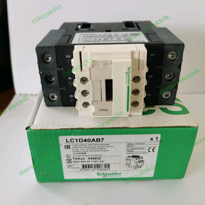 Jual kontaktor schneider LC1D40AB7, 24vac - Jakarta Barat - Darren ...