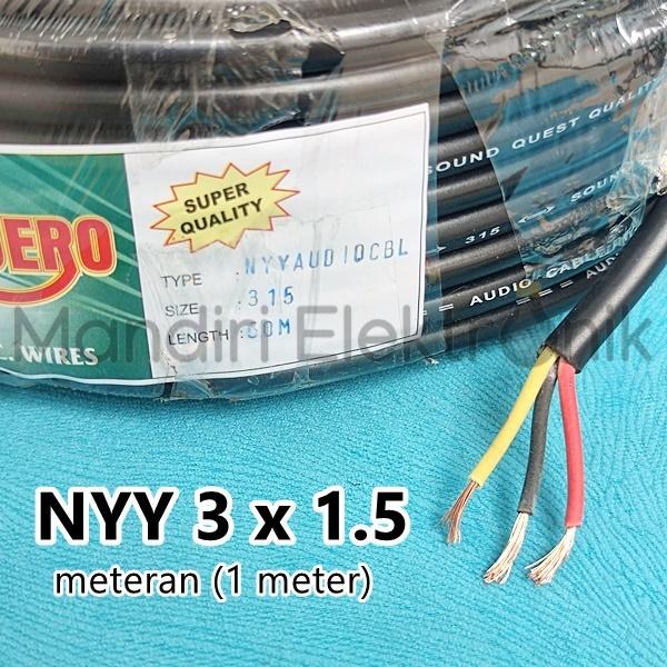 Jual Kabel Listrik Serabut Pajero 3 x 1.5mm - Kabel Listrik Audio isi 3 ...