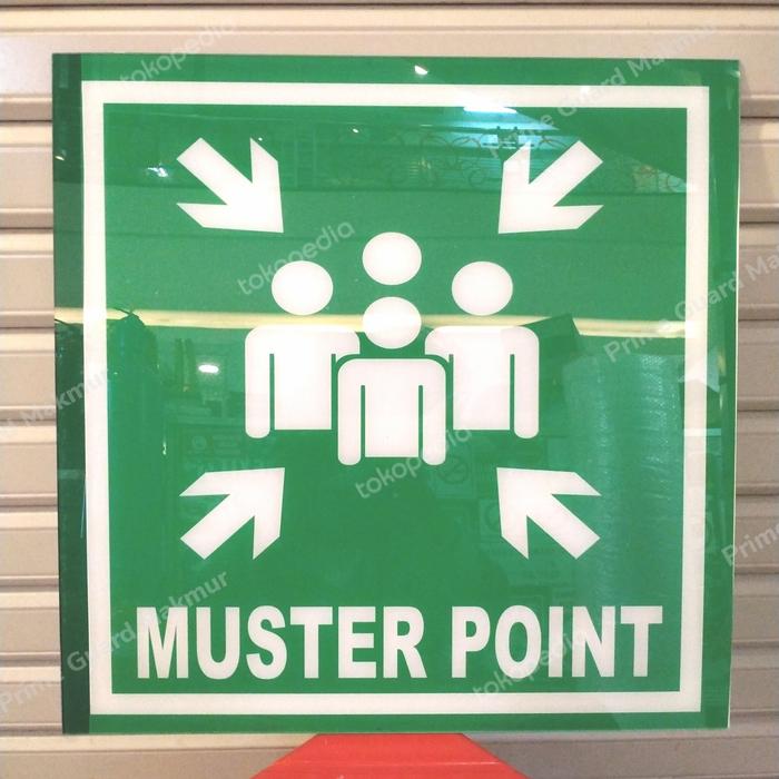Jual AKRILIK SIGN PETUNJUK MUSTER POINT BAHAN AKRILIK UK 40X40CM ...
