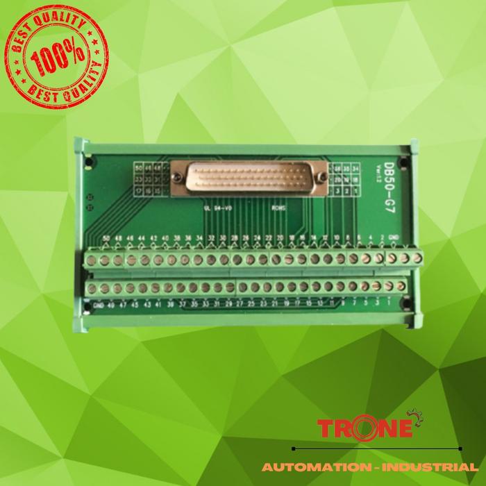 Jual DB50 Male D Sub 50 Pin Connectors Terminal Blocks Breakout Board ...