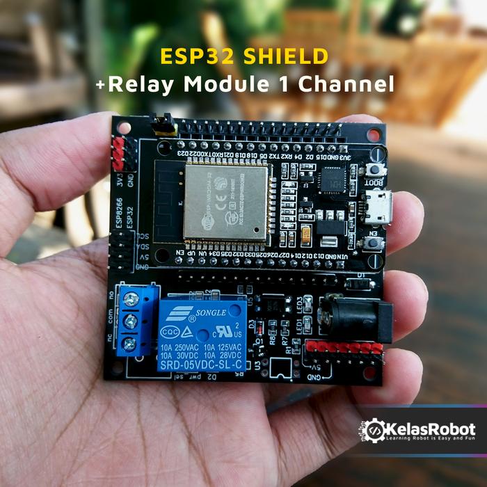 Jual ESP32 Shield | ESP-32 DOIT DEV-kit WROOM 32 30Pin | Plus Relay ...