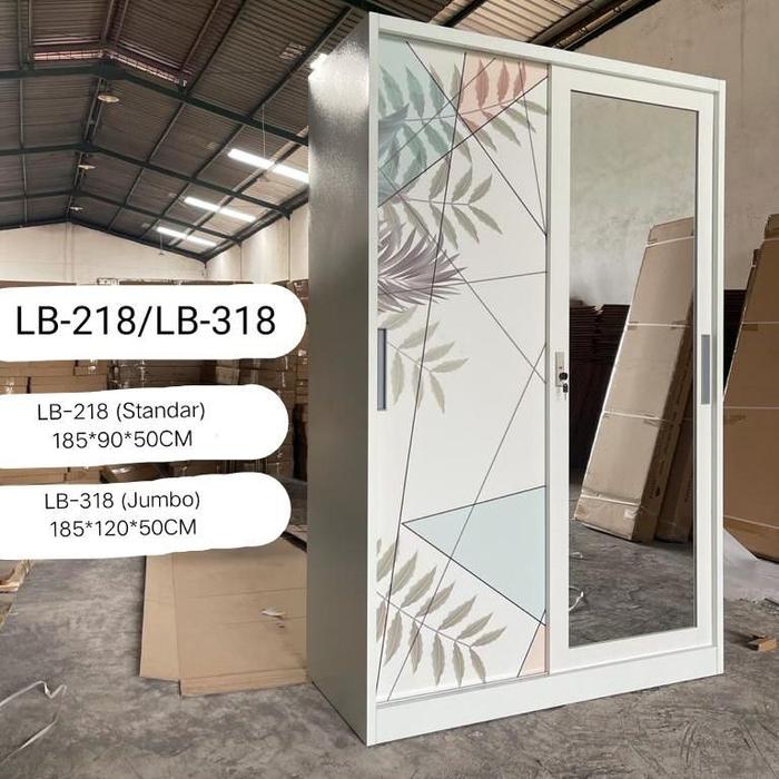 Jual lemari pakaian besi wardrobe swing sliding kaca cermin - LB 218/ ...