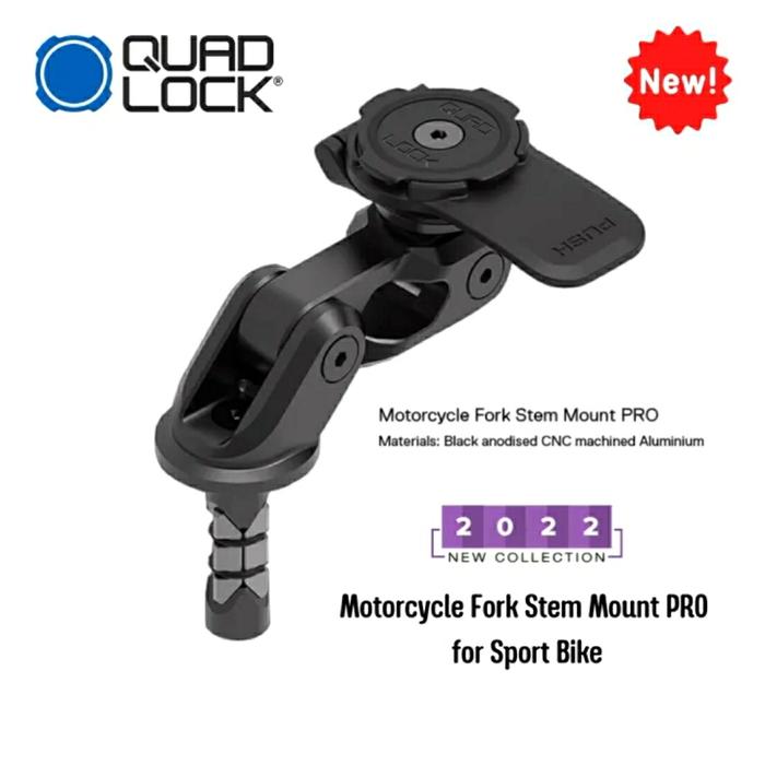 Jual Quad Lock Motorcycle Fork Stem Mount Pro Aluminium Adjustable Secure - Jakarta Barat ...