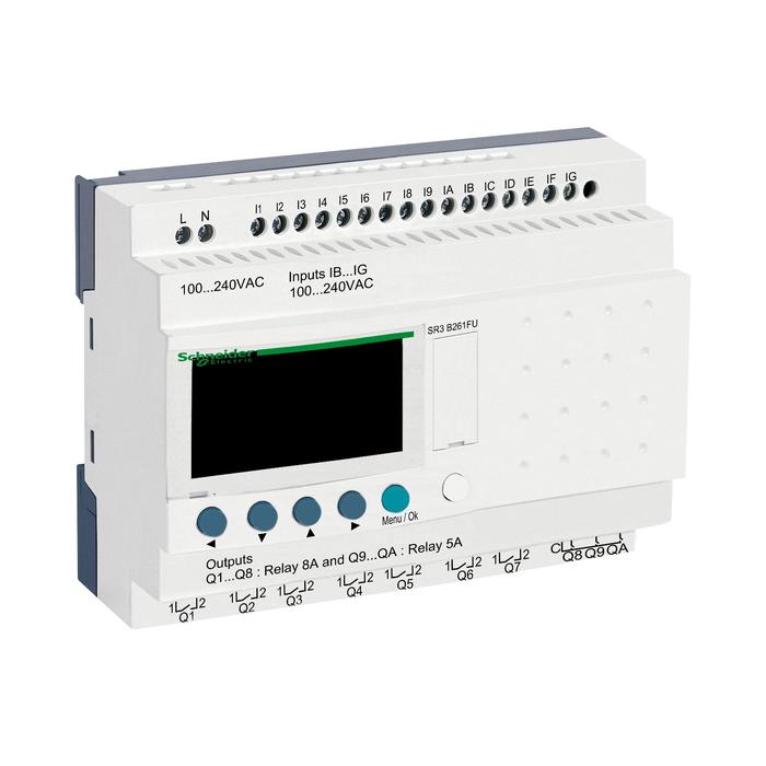 Jual Modular Smart Relay Zelio Logic-26 I O-100-240VAC SR3B261FU ...