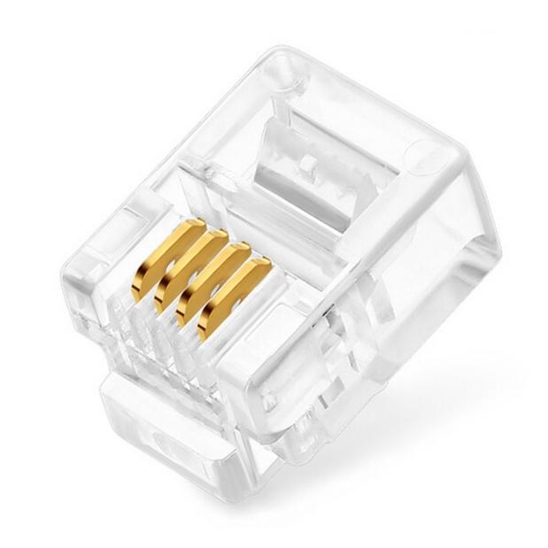 Jual Pin RJ11 4P4C /Konektor Telefon RG11 /Connector Telepon 4 Pin RJ ...