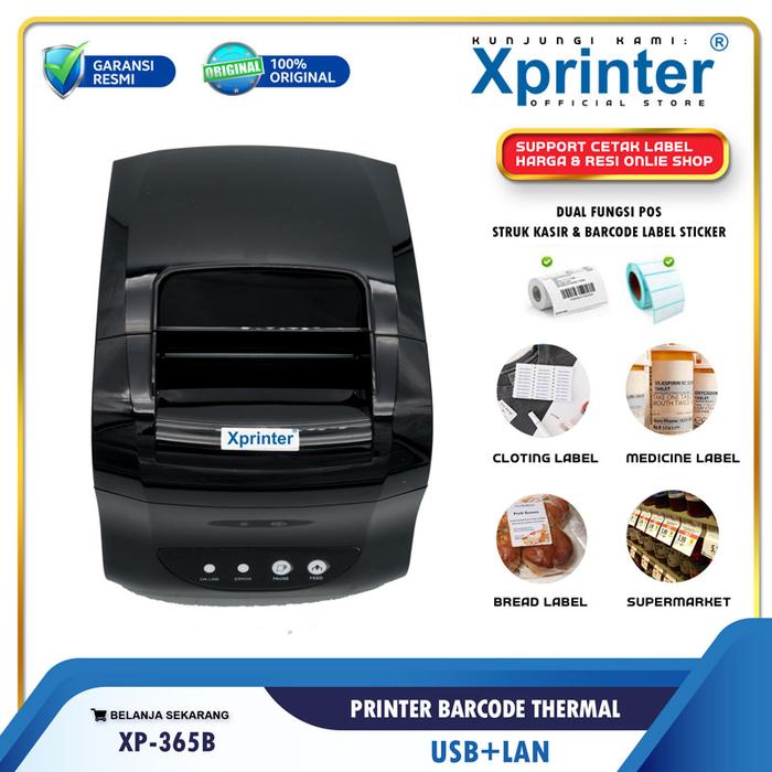 Jual PRINTER BARCODE THERMAL / LABEL PRINTER XPRINTER XP-365B - USB + LAN - Jakarta Pusat ...