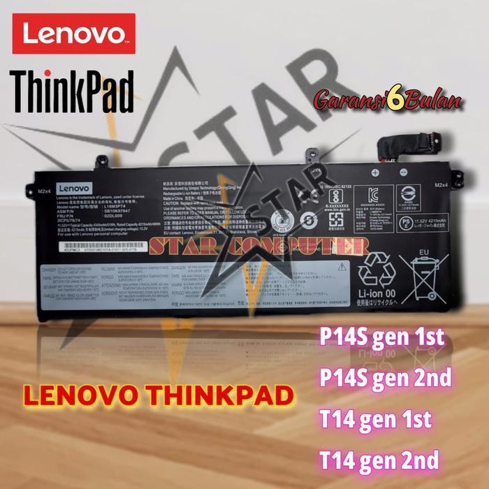 Jual Baterai lenovo thinkpad P14S series T14 series L18M3P74 ORIGINAL ...