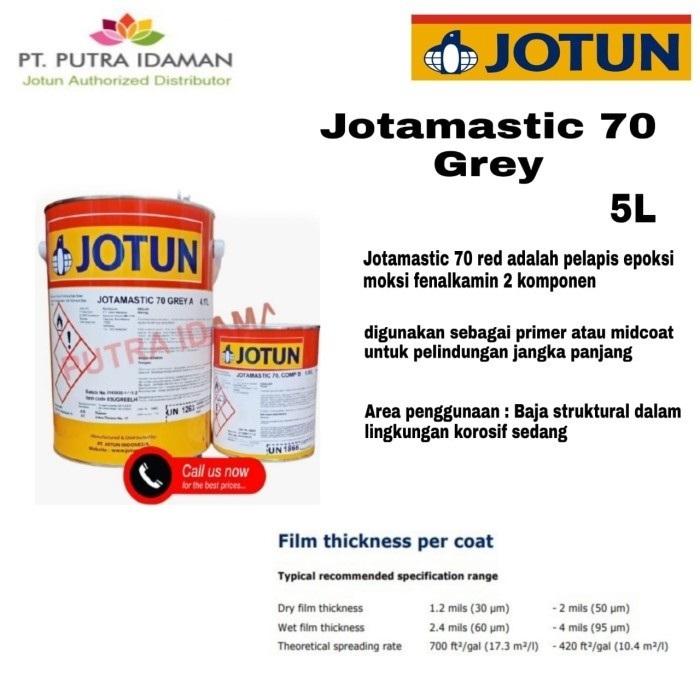 Jual JOTUN CAT EPOXY / JOTAMASTIC 70 GREY 5 LITER / 2 KOMPONEN / CAT EPOXY - Jakarta Utara ...