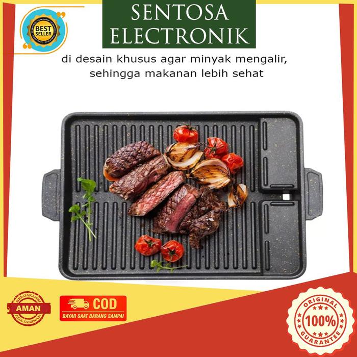 Jual KOREAN GRILL PAN YAKINIKU BARBEQUE SQUARE TEFLON ANTI LENGKET ...
