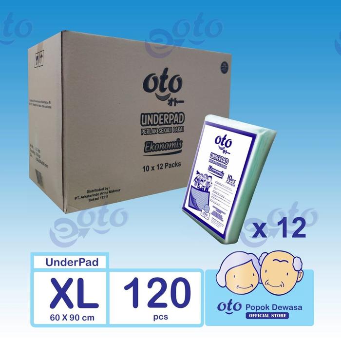 Jual underpad oto 60x90 KHUSUS CARTON ISI 12 PACK (120PCS) - Jakarta ...