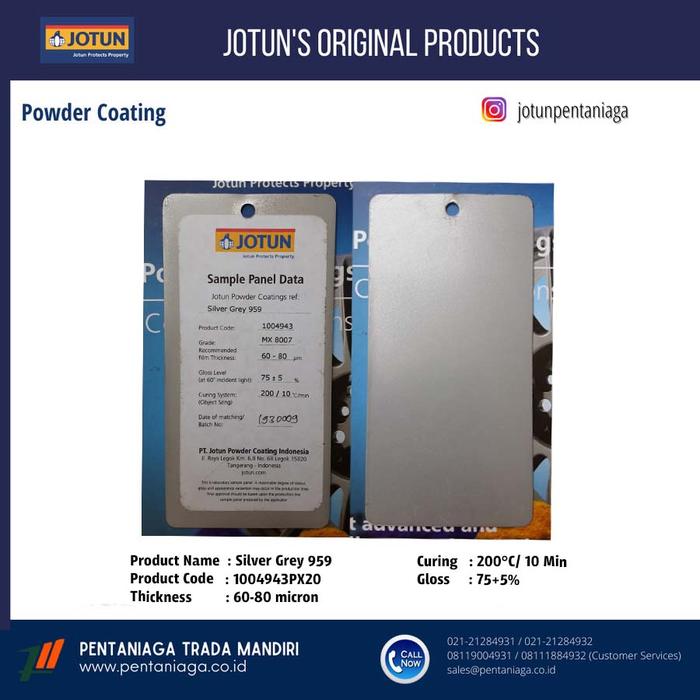 Jual Powder Coating Jotun Silver Grey 959 1004943PX20 Semi Gloss - Kota ...