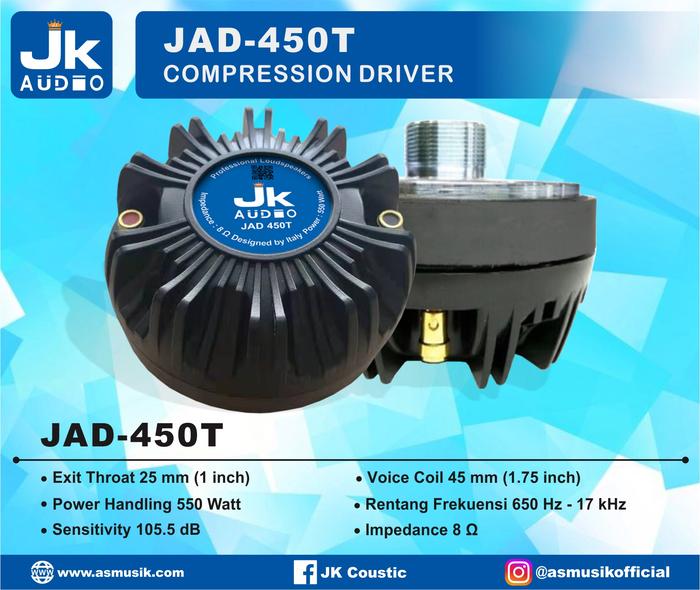 Promo Tweeter JAD 450T JK Audio Speaker Driver JAD 450 Drat - Jakarta Utara - JK Coustic ...