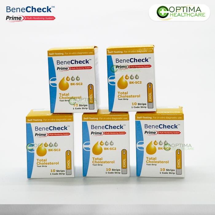 Jual Benecheck Prime Test Strip Kolestero ( Cholesterol ) isi 10 strip ...