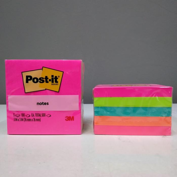 Jual 3M Post It 654-5AN Super Sticky Notes 3 inch x 3 inch - Jakarta ...