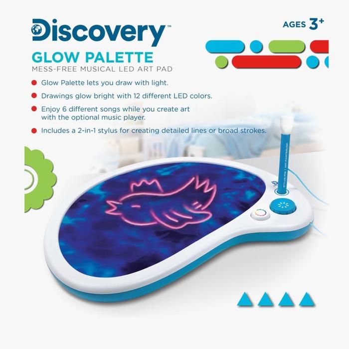 Jual Discovery Drawing Glow Palette Musical Led Art Pad Original ...