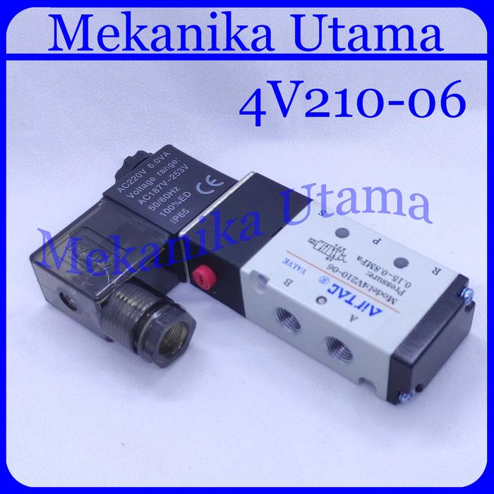 Jual Airtac 4V210-06 Solenoid Valve, Selenoid Valve Angin 220V 24V 12V ...