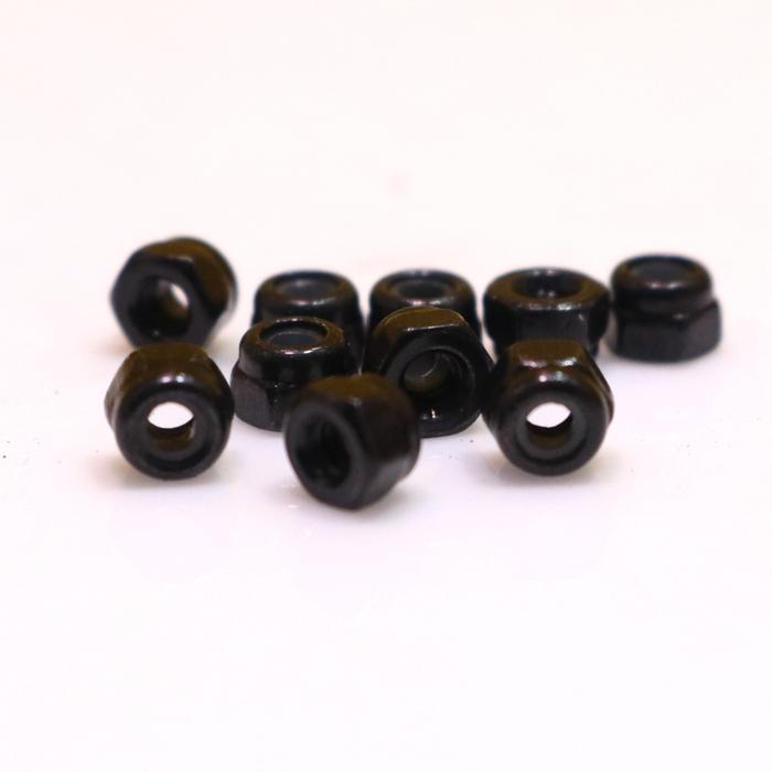 Jual lock nut m2 warna hitam dia luar 4 mm bukan merek Tamiya isi 10 ...