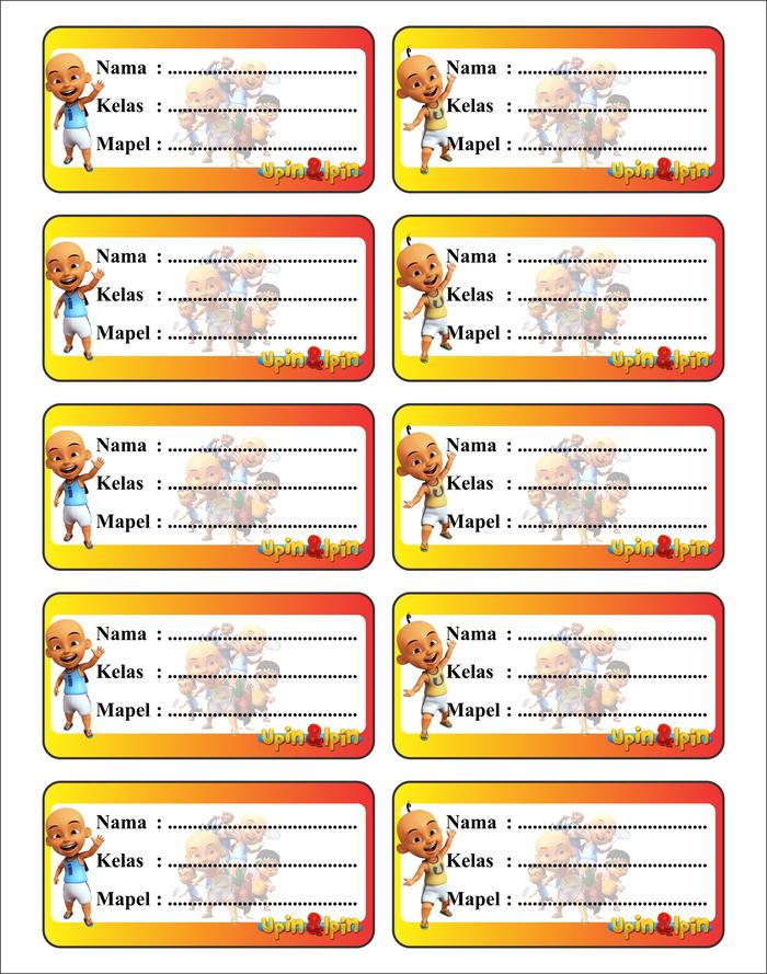 Jual Stiker Label Mapel / Mata Pelajaran / Stiker Buku - Costum ...