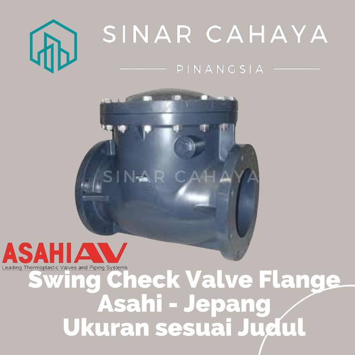 Jual Swing Check Valve 4" Flange End Material PVC Asahi AV Jepang ...