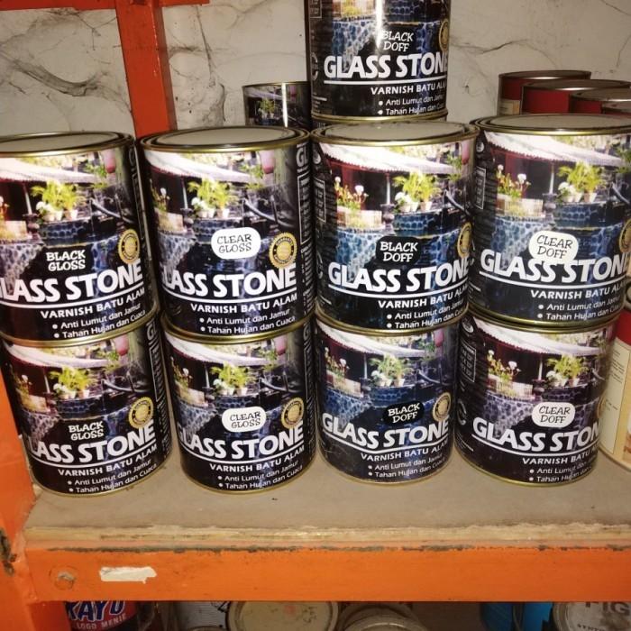 Jual Cat Vernish Batu Alam GLASS STONE Clear Gloss/ Hitam Gloss/ Hitam ...
