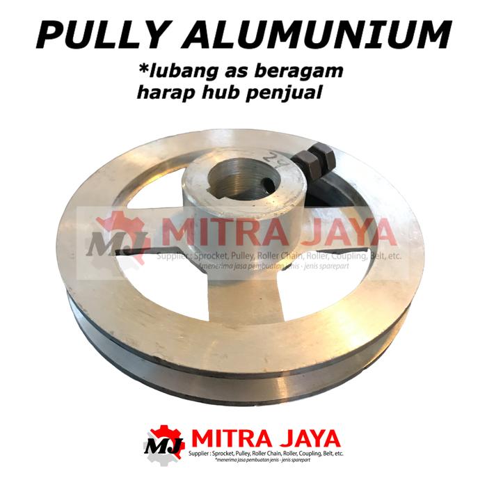 Jual PULI ALUMUNIUM A1 x 5 inch PULLY POLI PULLEY 1 JALUR ALUR 5 ...