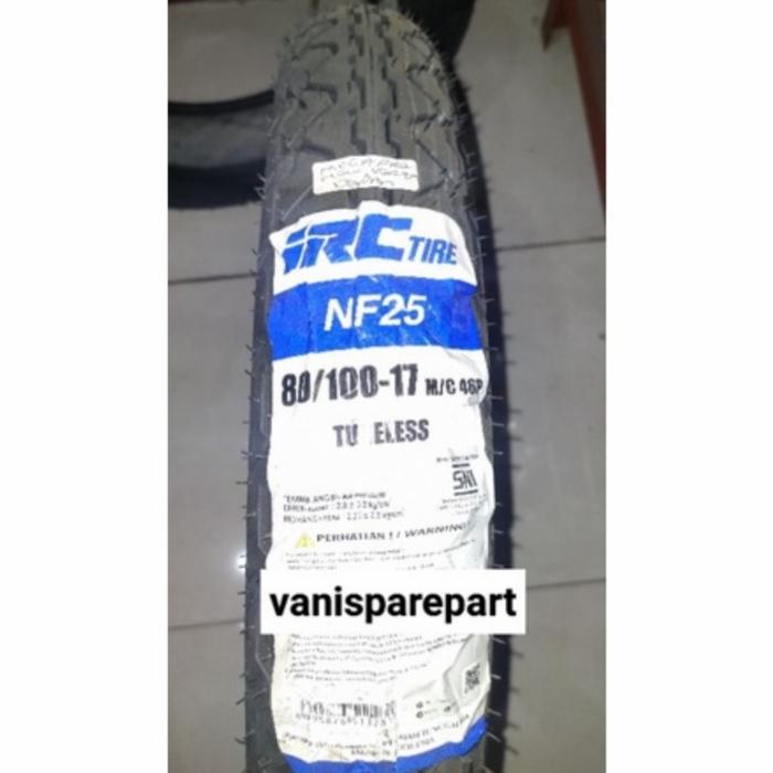 Jual BAN LUAR DEPAN 80/100-17 TUBLESS IRC NF25 TUBLESS MEGA PRO / VERZA ...