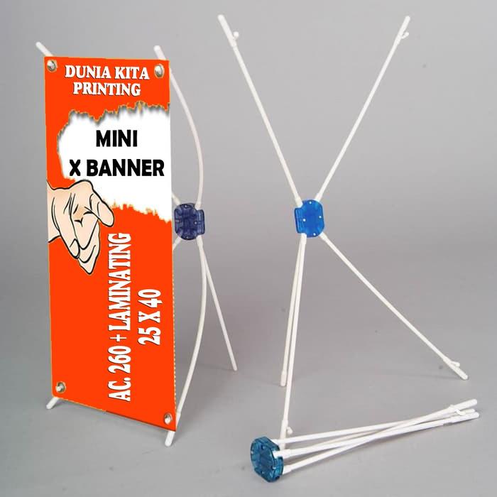 Jual kaki mini x banner - kerangka mini x banner ukuran 25x40 ONLY ...