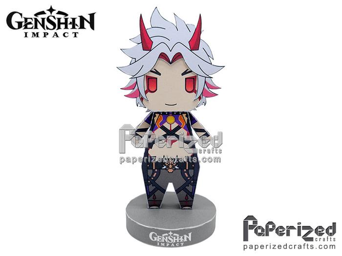 Jual Genshin Impact Figure Papercraft - Arataki Itto (Paperized) - Kota ...