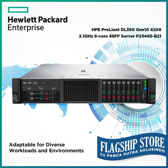 Jual P23465-B21 HPE ProLiant DL380 G10 4208 8-core 1P 32GB P408i Server ...