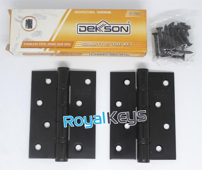 Jual Engsel Pintu 4 Inch Hinge Dekson Dekkson ESS DL 4X3X3MM 2BB BK ...