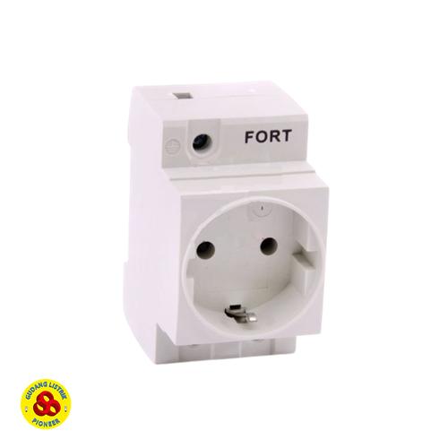 Jual Stop kontak Din Rail Panel Socket Arde Schuko Dudukan Rel MCB ...